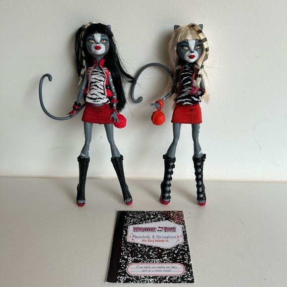 Mattel | Toys | Monster High Werecat Twins Meowlody Purrsephone Sisters ...